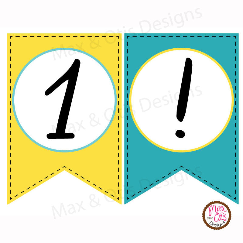 Blue & Orange Printable Alphabet Banner - Editable PDF – Max & Otis Designs