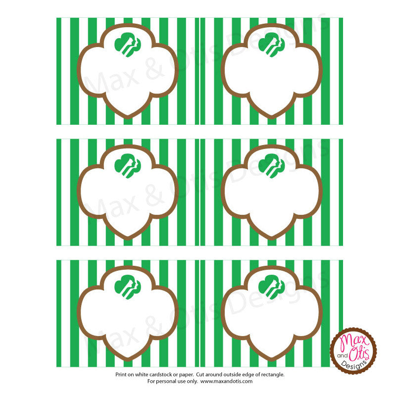 Girl Scout Printable Rectangle Tags - Brownie (editable PDF) – Max ...