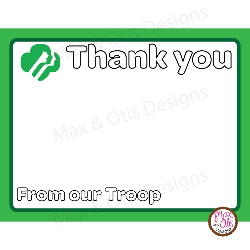 Girl Scout Thank You Stickers Girls Scout Thank You Stickers Etsy