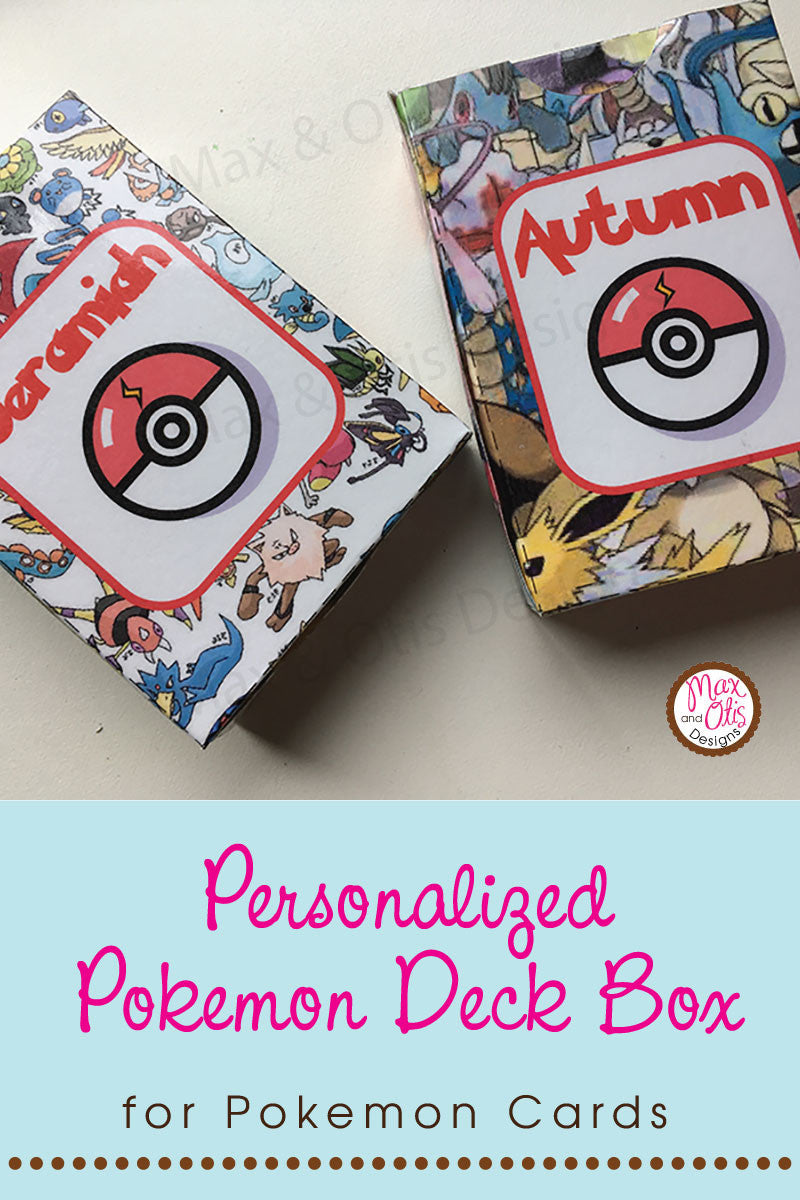 New design in the shop: Pokemon Printable Deck Boxes – Max & Otis Designs