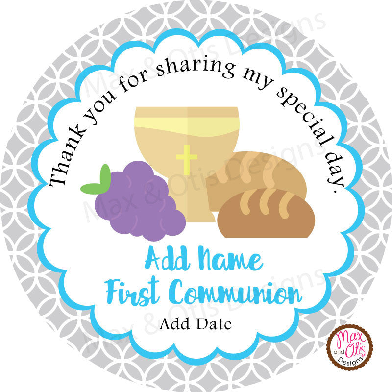Printable 2" Tags & Labels - Communion Baptism (Editable PDF) – Max ...