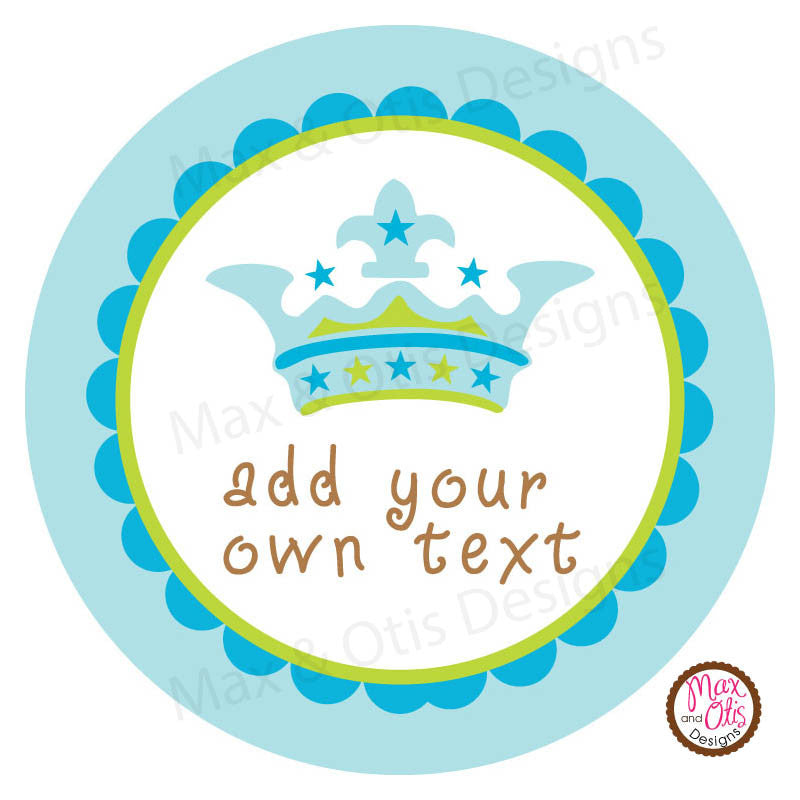 Printable 2" Tags & Labels - Crown (Editable PDF) – Max & Otis Designs