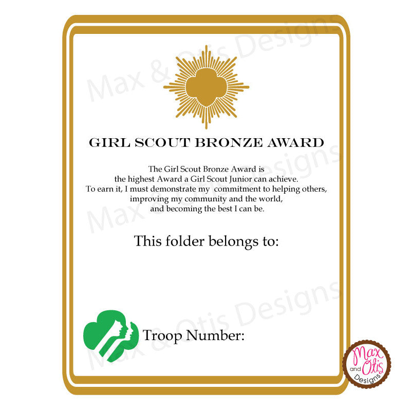 Girl Scout Bronze Award
