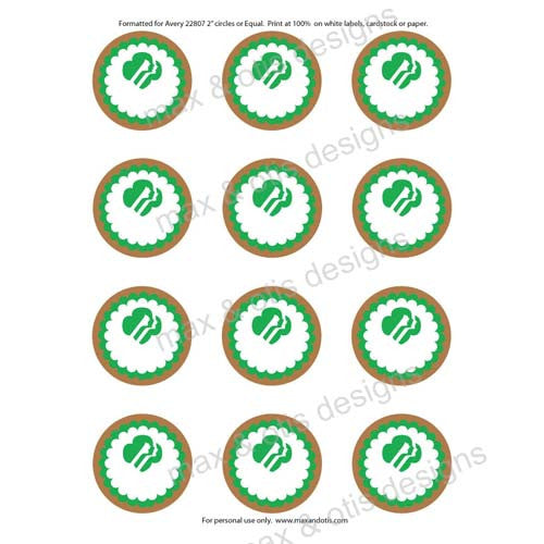 Girl Scout Printable Round Tags - Brownie (editable PDF) – Max & Otis ...