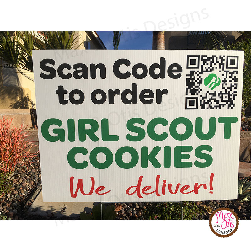 Girl Scout Cookie QR Code - Yard Sign Digital File – Max & Otis Designs