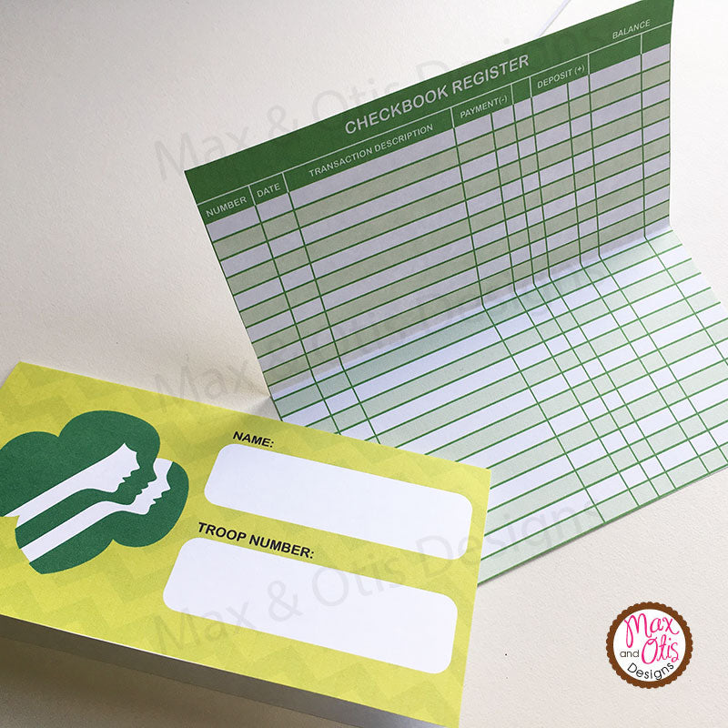 Girl Scout Printable Financial Badge Checks & Register (editable PDF ...