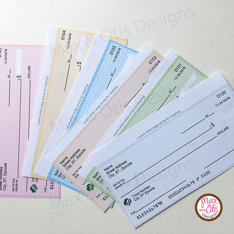 Girl Scout Printable Financial Badge Checks & Register (editable PDF ...