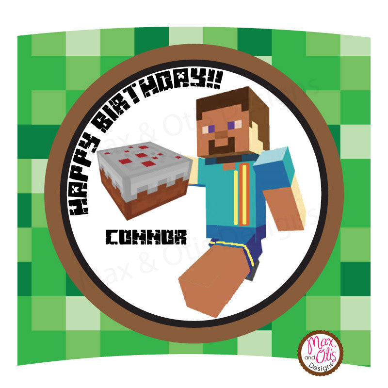 Printable Cupcake Wrappers - Minecraft (editable PDF) – Max & Otis Designs