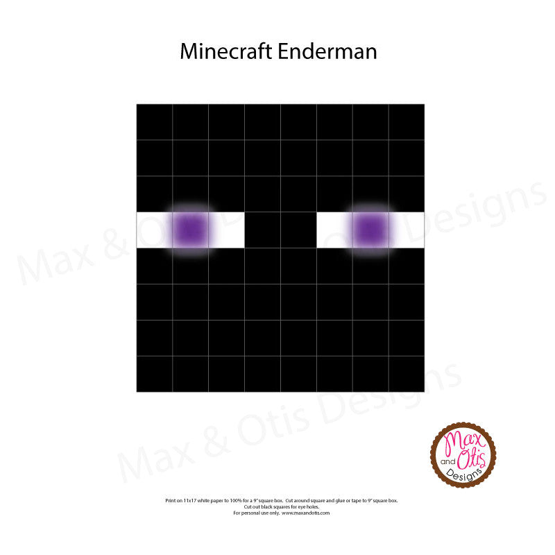 Printable Minecraft Enderman Enderman Watercolor Art Print 8x10