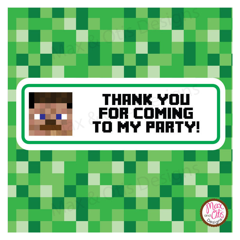 Printable Candy Bar Wrappers - Minecraft Steve – Max & Otis Designs