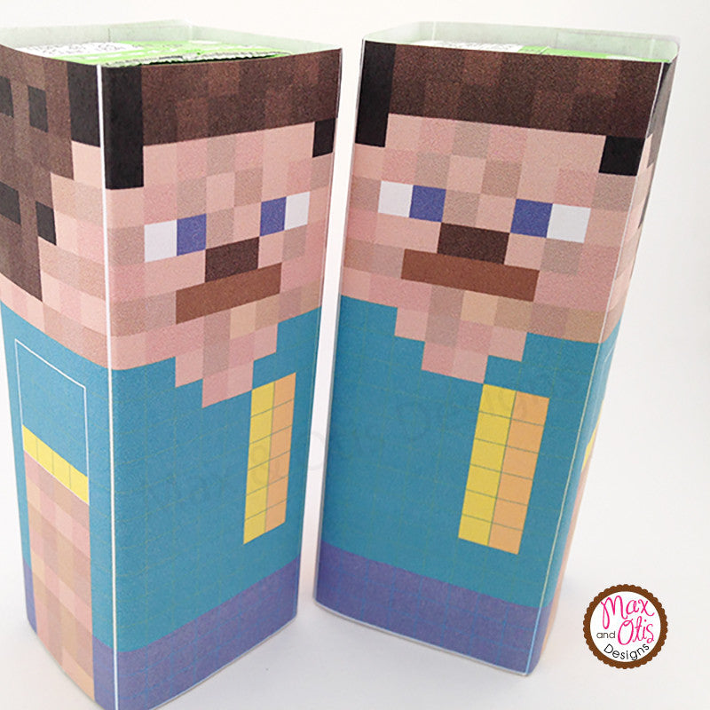 Printable Juice Box Wrappers - Minecraft Steve – Max & Otis Designs