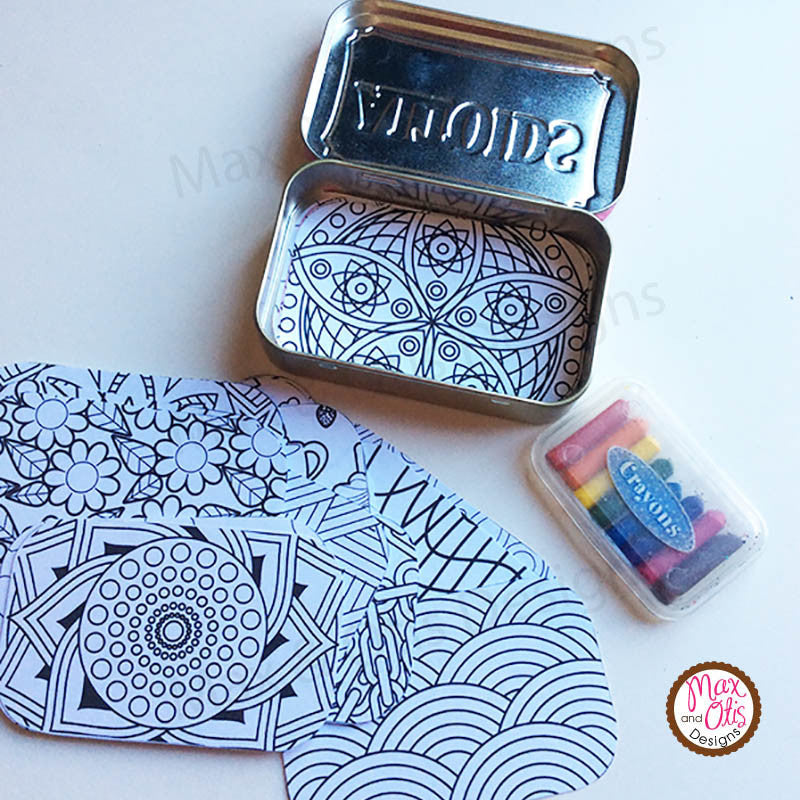 Printable Mini Coloring Cards – Max & Otis Designs