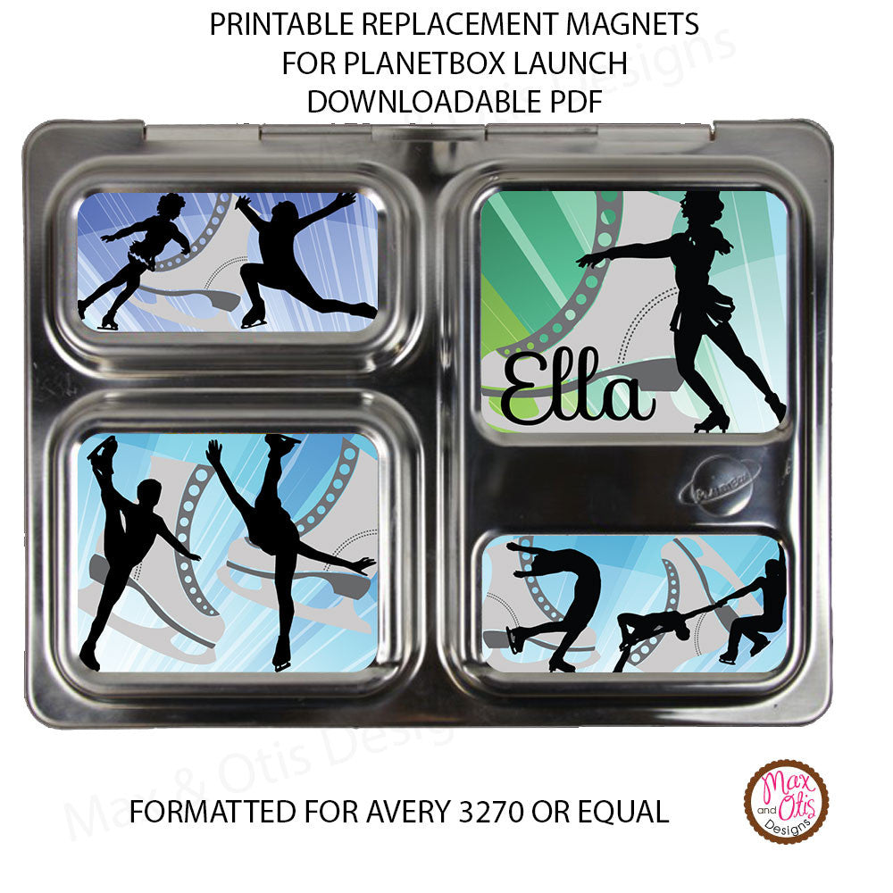PlanetBox Launch Personalized Magnets - Ice Skating (Editable PDF ...