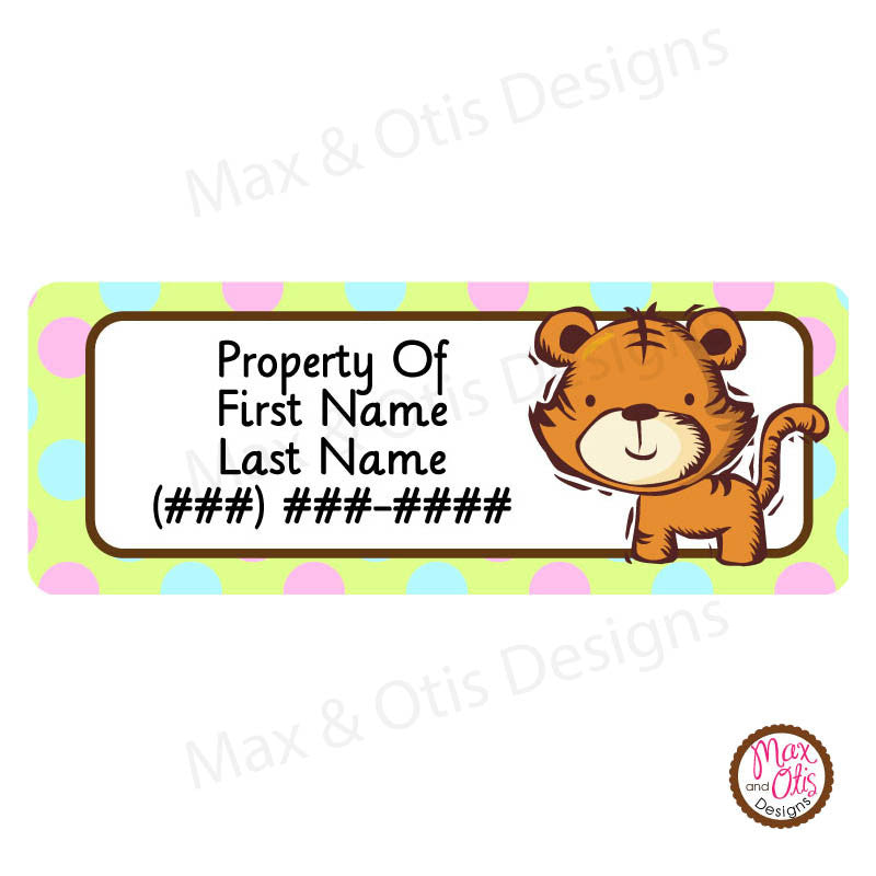 Printable Return Address Labels - Tigers – Max & Otis Designs