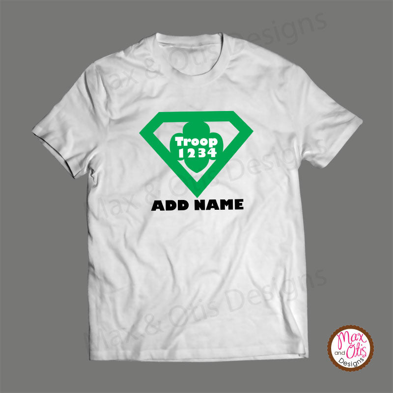 Girl Scout Printable Iron-On Transfer - Super Girl Scout (Editable PDF ...